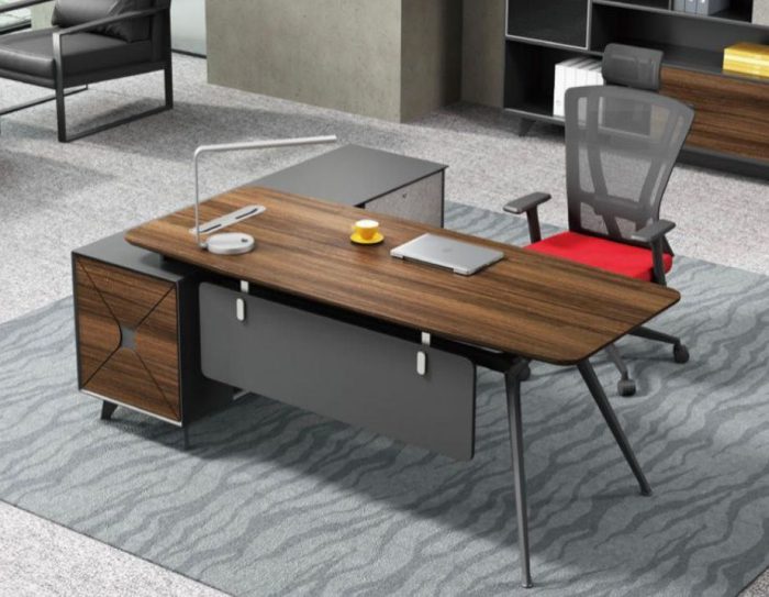 Executive Table Imported Metal Frame & Melamine Top | Office Boss Desk ...